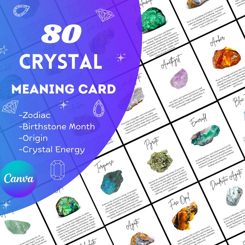 Printable Crystal Cards - Etsy