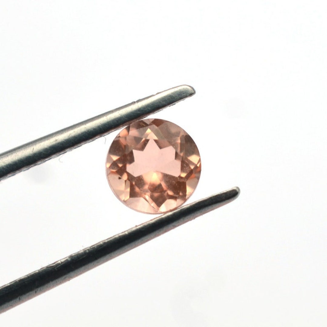 Natural Peach Morganite Quartz Round Calibrated Gemstone 5mm 6mm 7mm ...