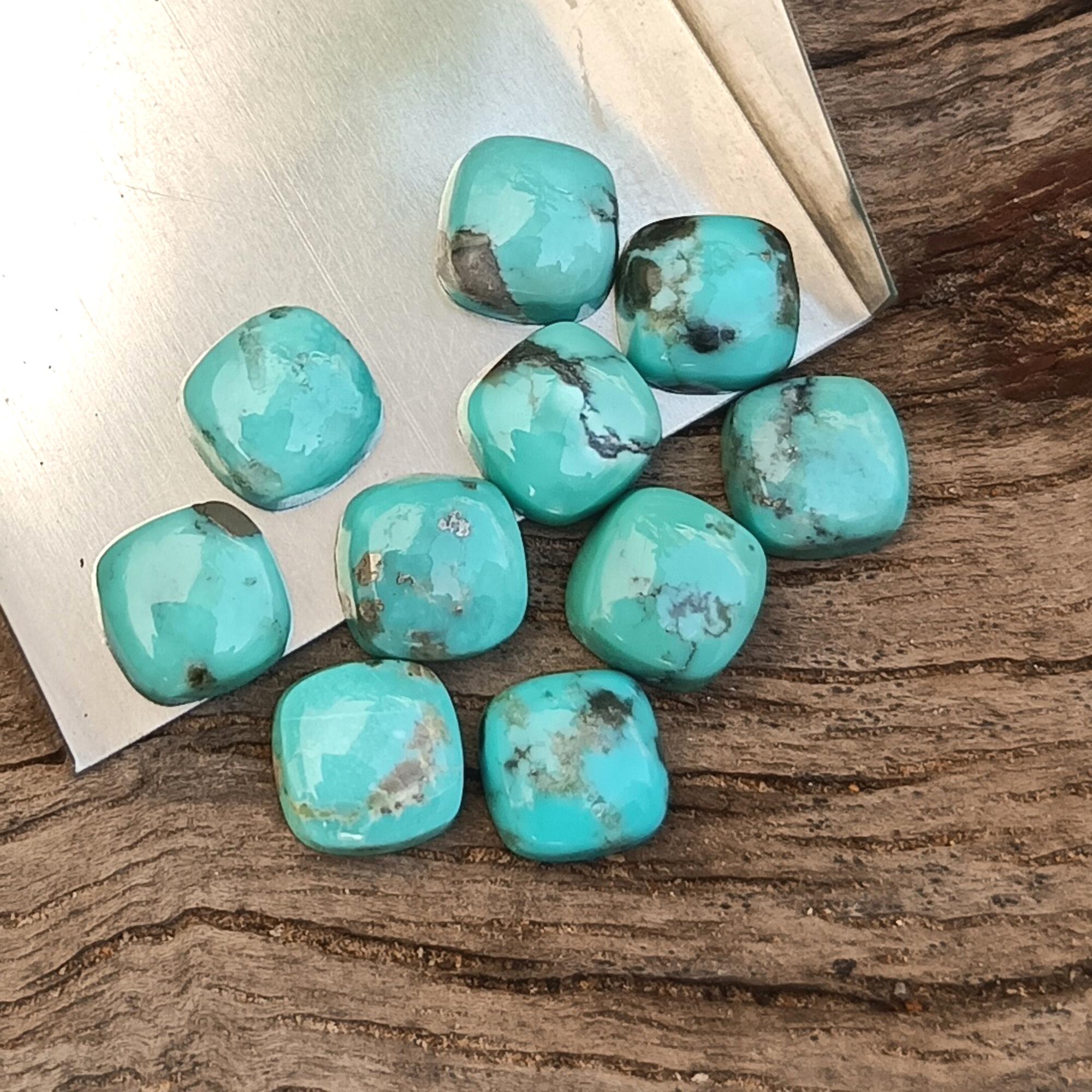 Arizona Turquoise Cushion Cabochons: Calibrated Gemstone Lot, 5mm to ...