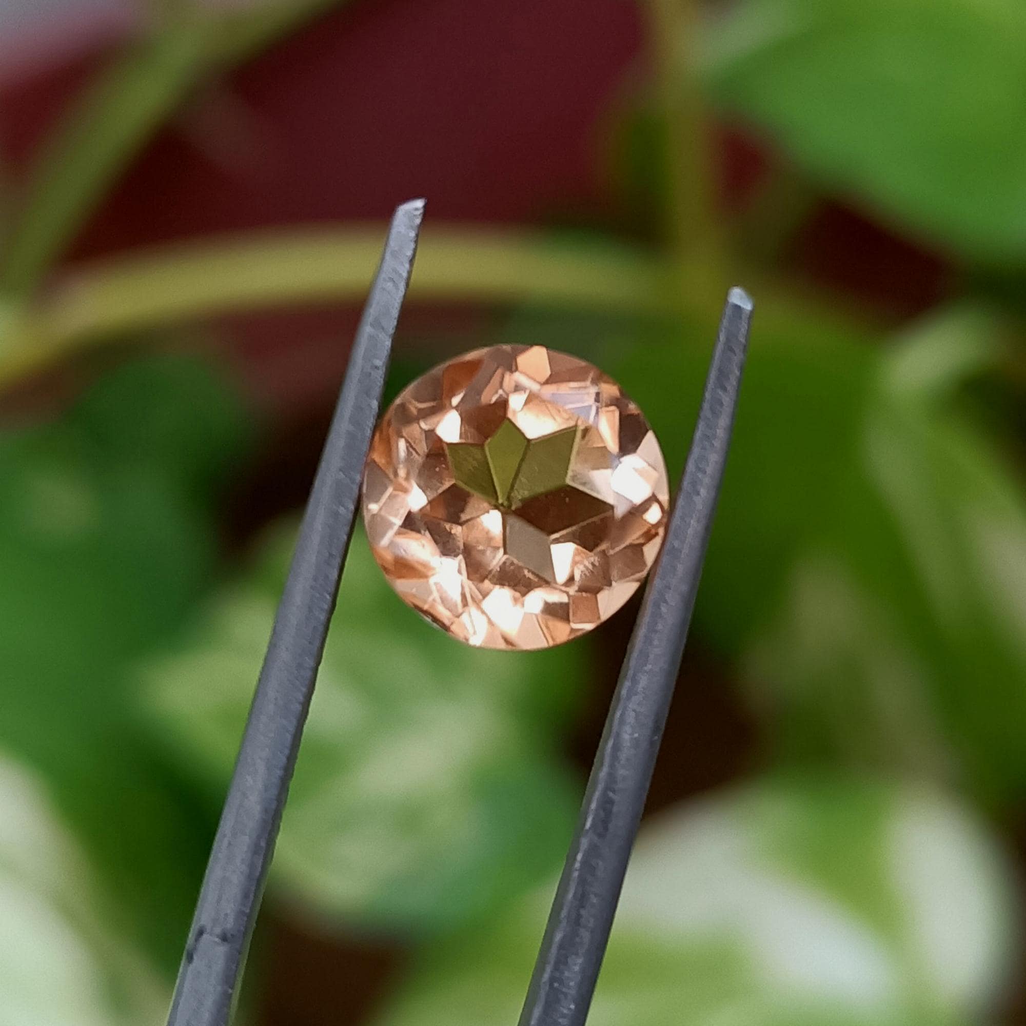 Peach Morganite Color Quartz Doublet: Faceted Round Gemstone 4mm-10mm ...