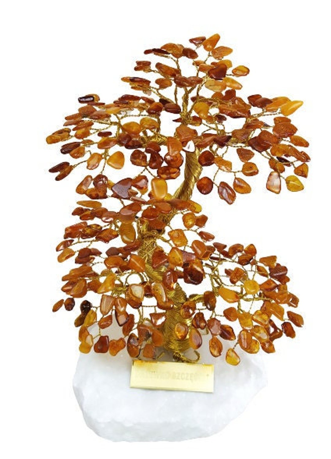 A Large Amber Tree of Happiness With a Personal Dedication - Etsy