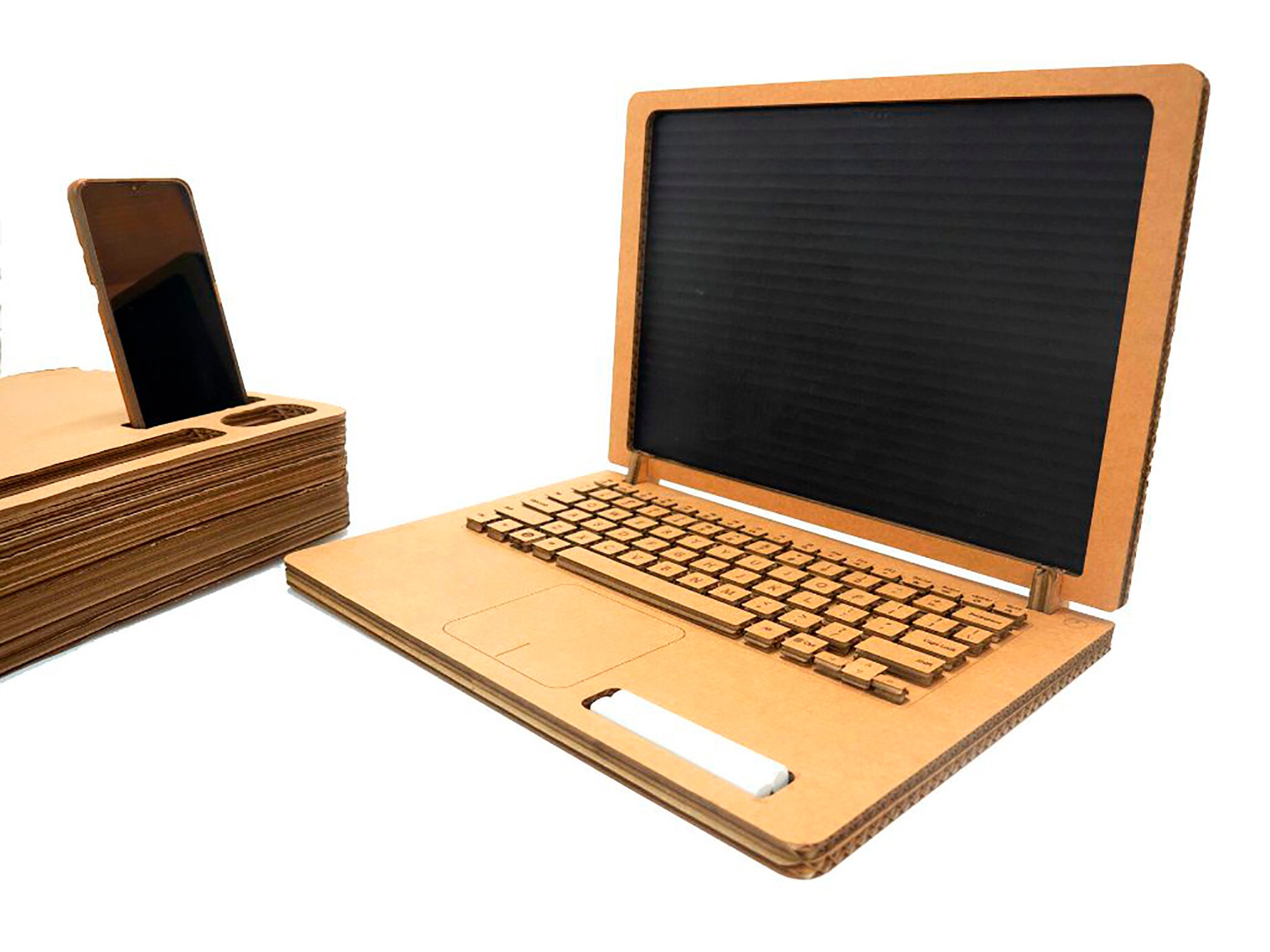 Cardboard Laptop Toy: Chalkboard Screen, Pretend Play - Etsy