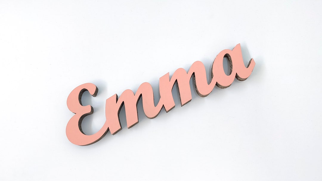 Personalized Name Cardboard Door Sign - Eco-friendly Customizable Door ...