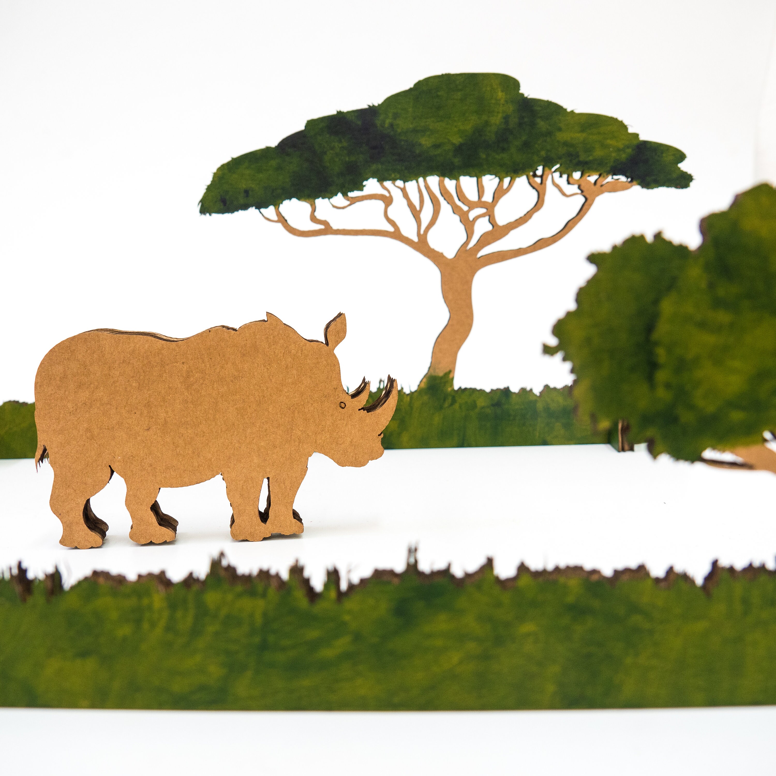 African Wild Animals Mini World Animals Cardboard Toy Animals ...