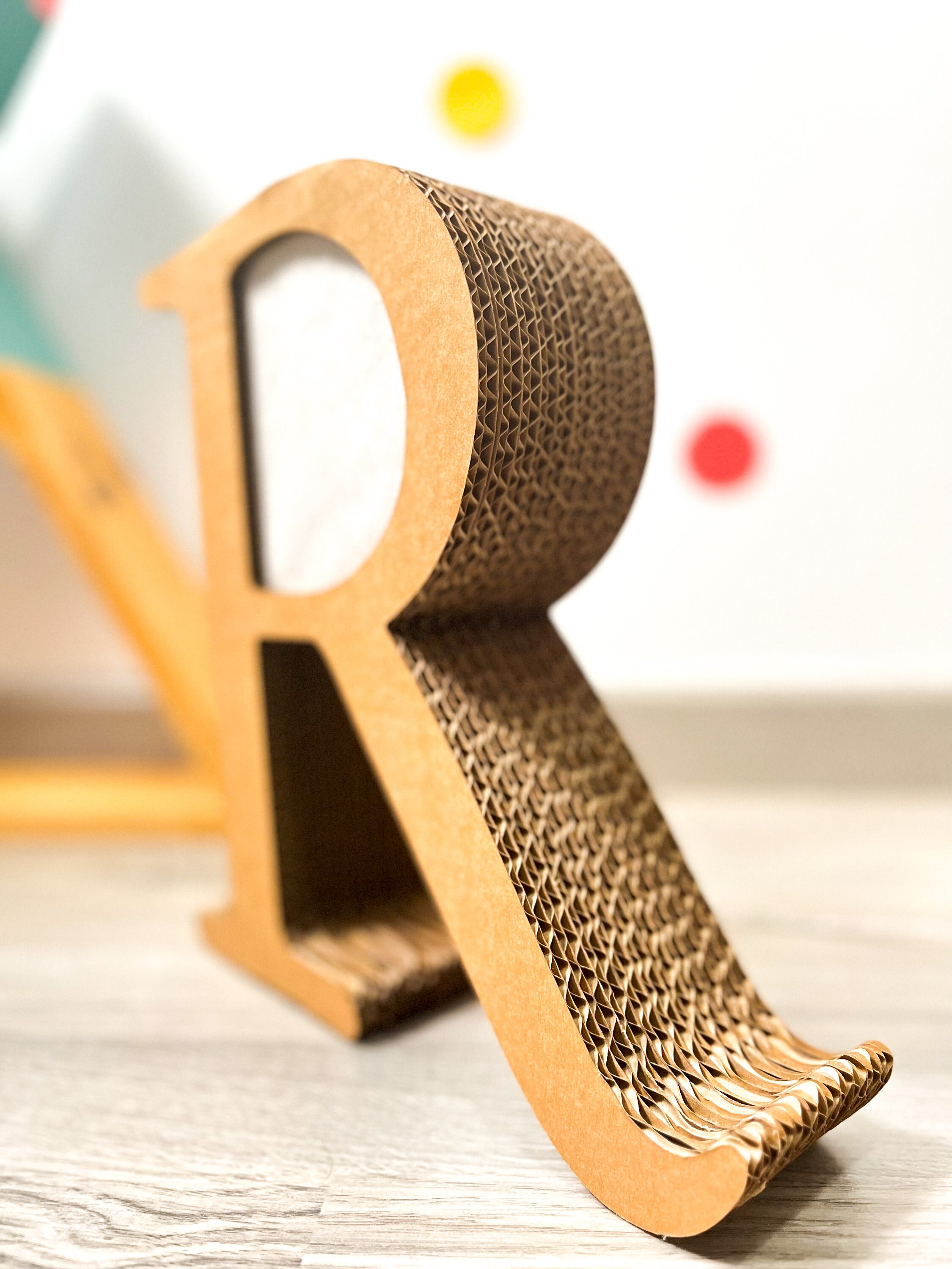 Typography Lamp / Cardboard LED Lamp / Letter Decoration/ Handmade ...