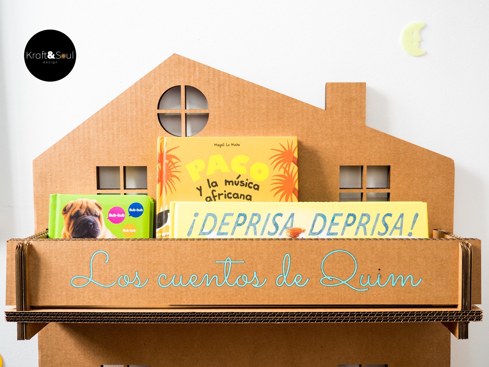 Cardboard Montessori Bookshelf - Montessori Bookcase for Toddlers ...