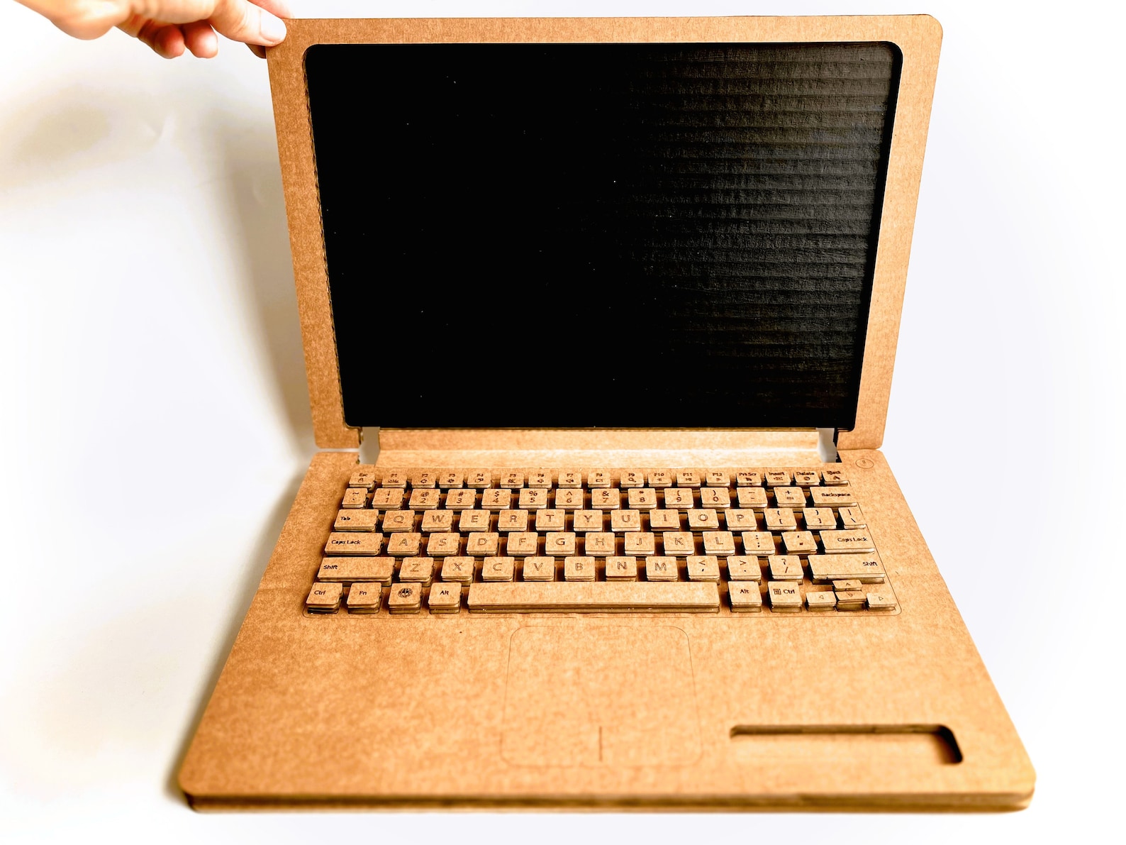 Cardboard Laptop Toy: Chalkboard Screen, Pretend Play - Etsy