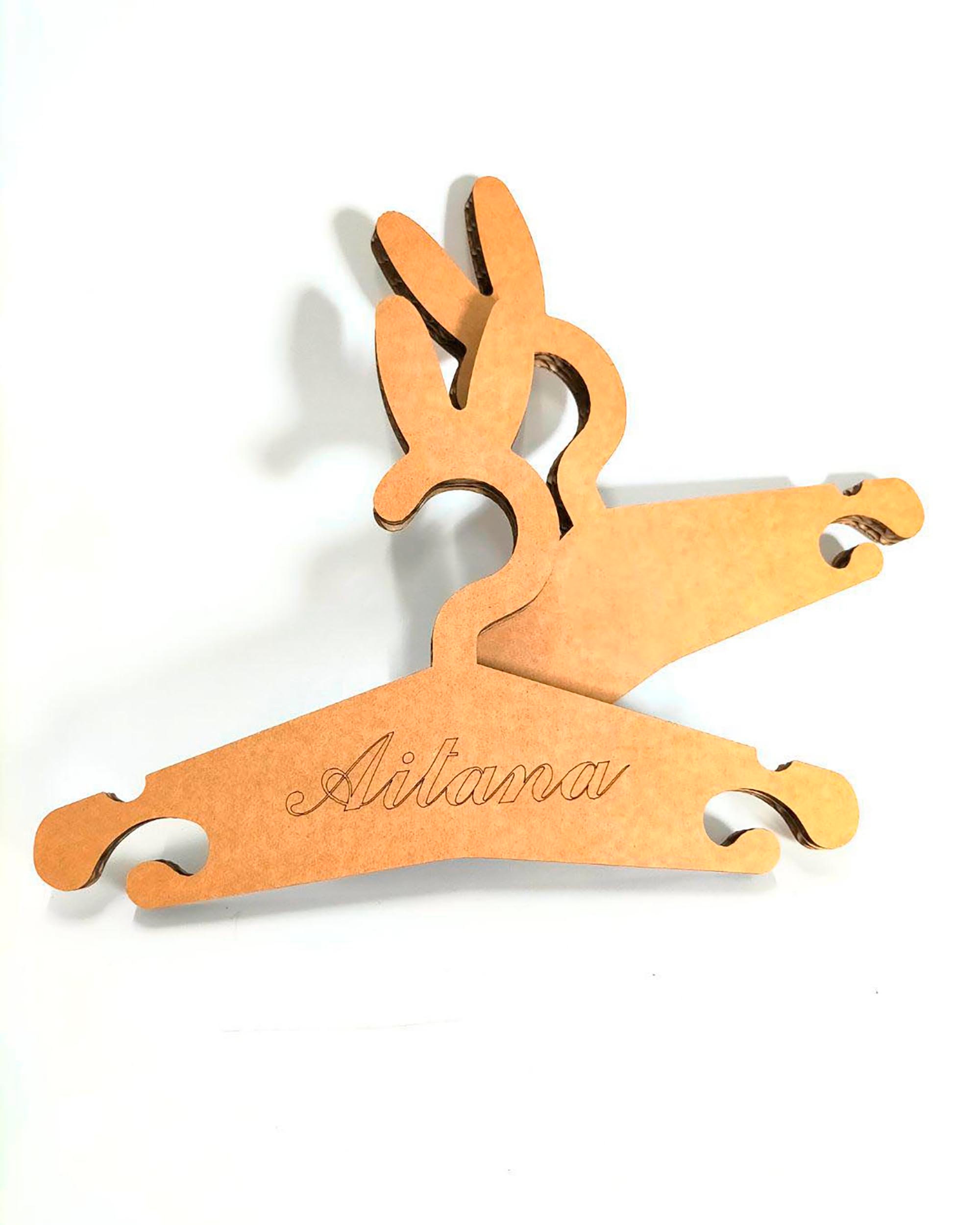 Cardboard Clothes Hangers for Children 10 Units Rabbit-shaped Baby ...