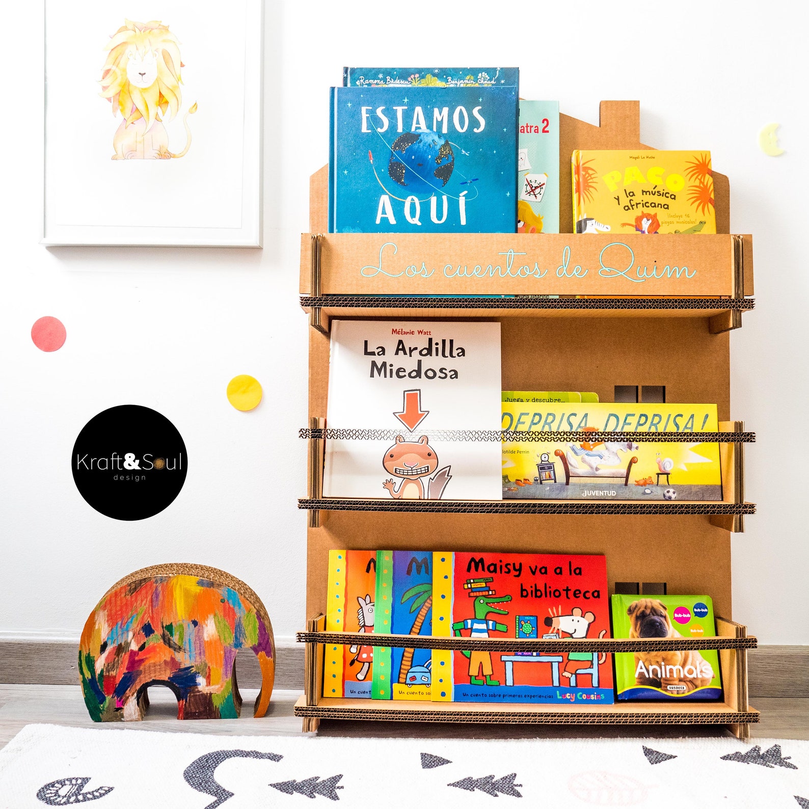 Cardboard Montessori Bookshelf Montessori Bookcase for - Etsy
