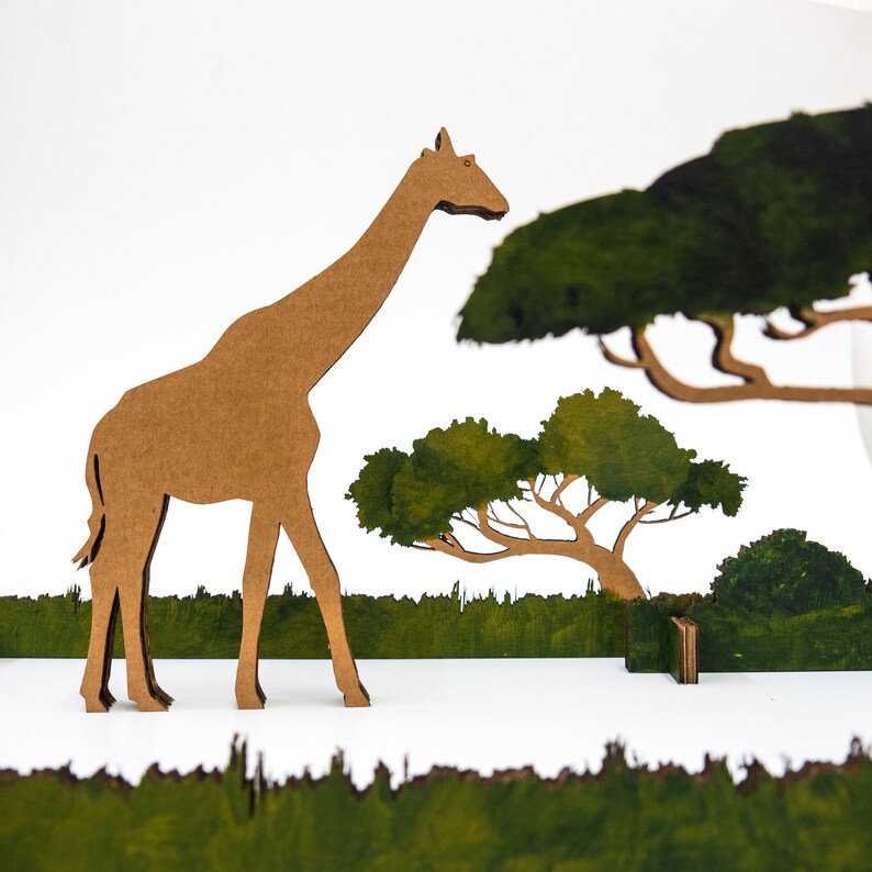 African Wild Animals - Mini World Animals - Cardboard Toy - Animals ...