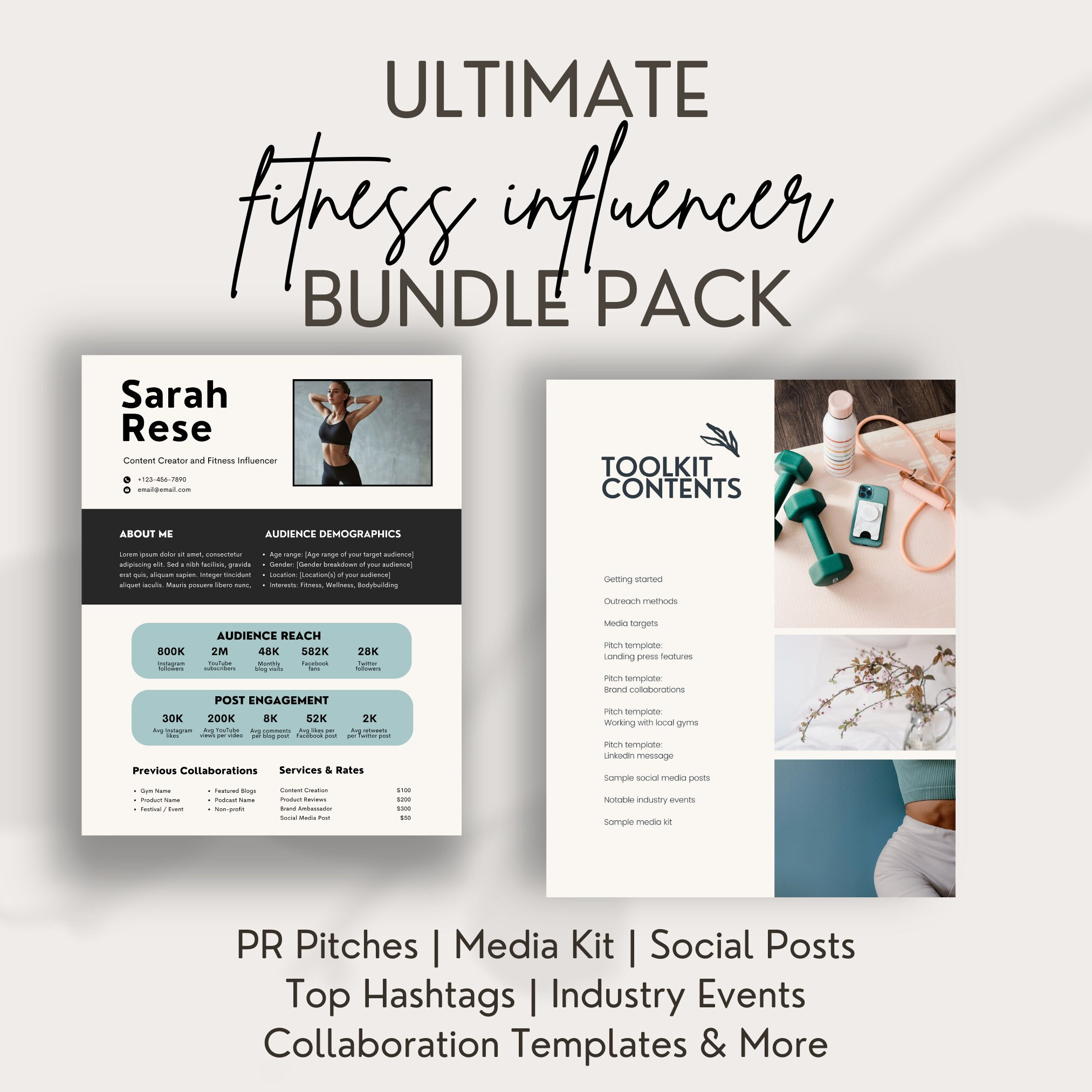 Ultimate Fitness Influencer Bundle | Fitness Marketing Bundle | PR ...