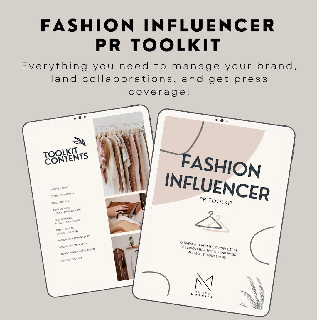Fashion Influencer PR Toolkit: Templates, Pitches, Social Posts, Media ...