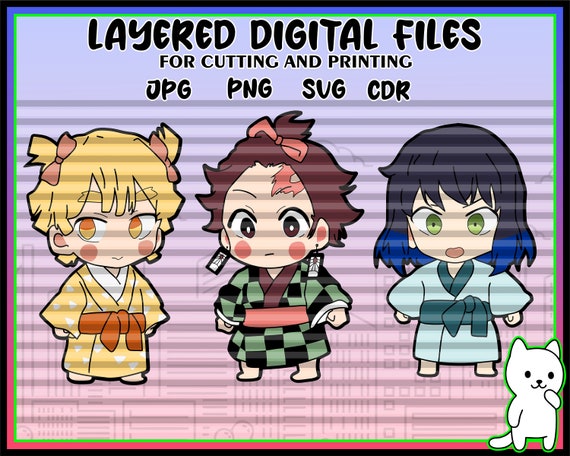 Chibi Digital Files Png / Svg / Cdr Layered Vector - Etsy