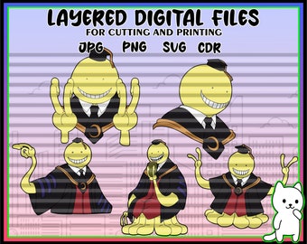 Koro Sensei Svg - Etsy