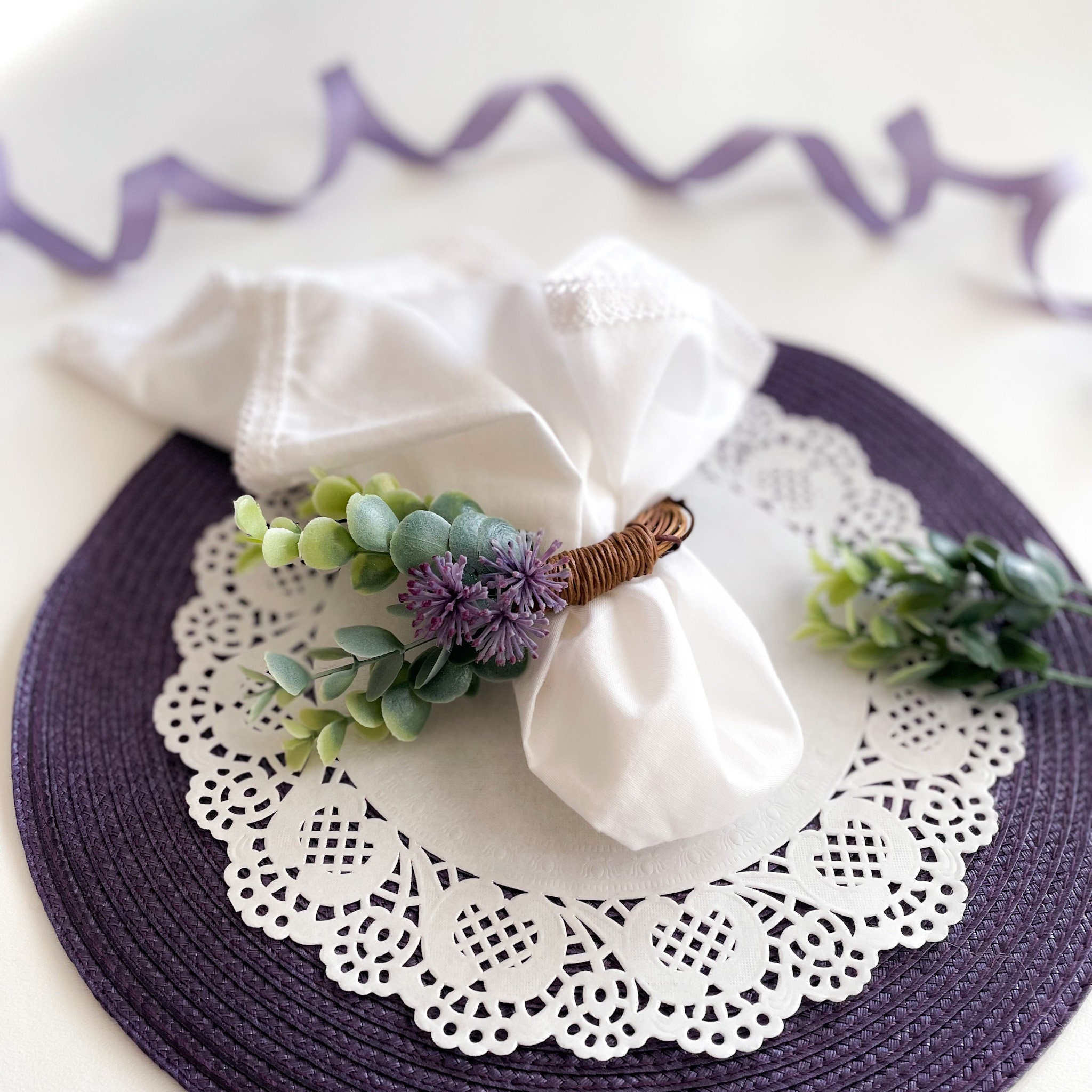 Quinceanera Table Settings Purple