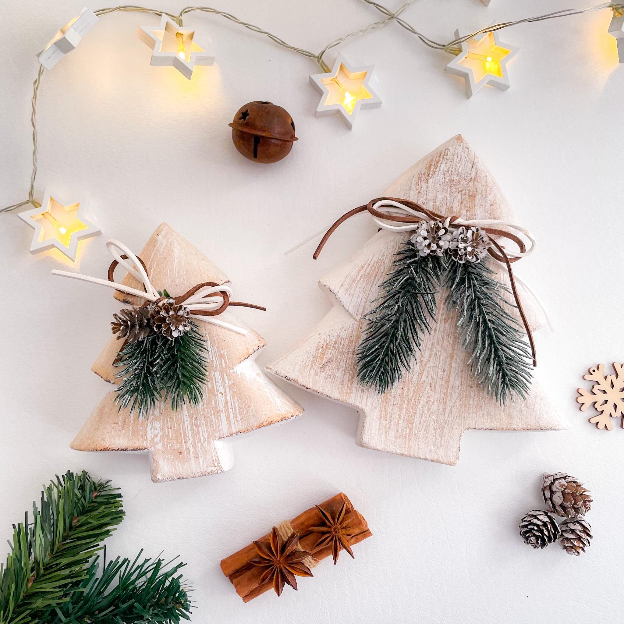 Whitewash Pine MDF Christmas Tree Set. Christmas Tree Decoration. Set ...