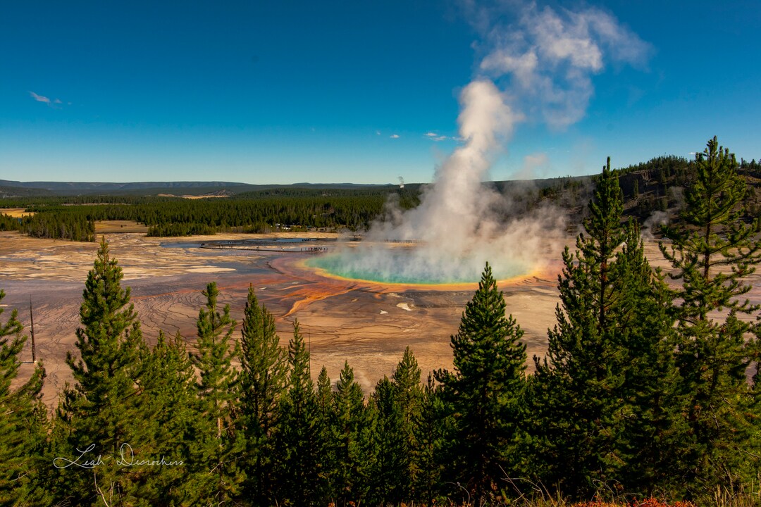 Grand Prismatic Spring, Yellowstone National Park, Wyoming, Geyser ...