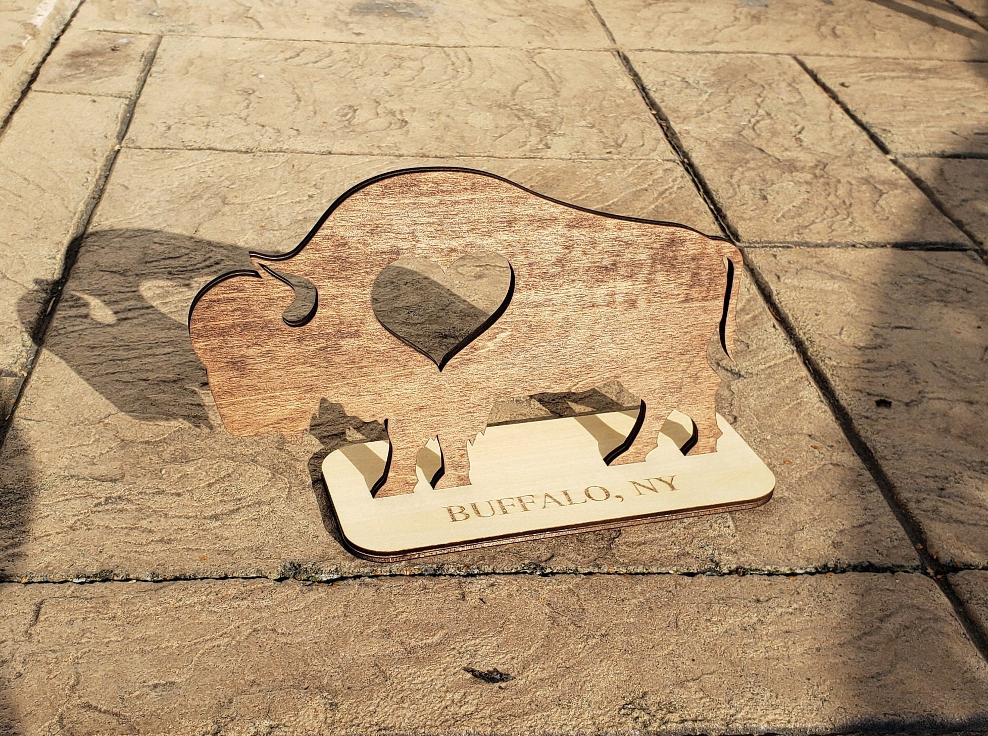 Buffalo Display. Lasered 1/8 Plywood Parts, Hand Sanded & Stained. Size ...