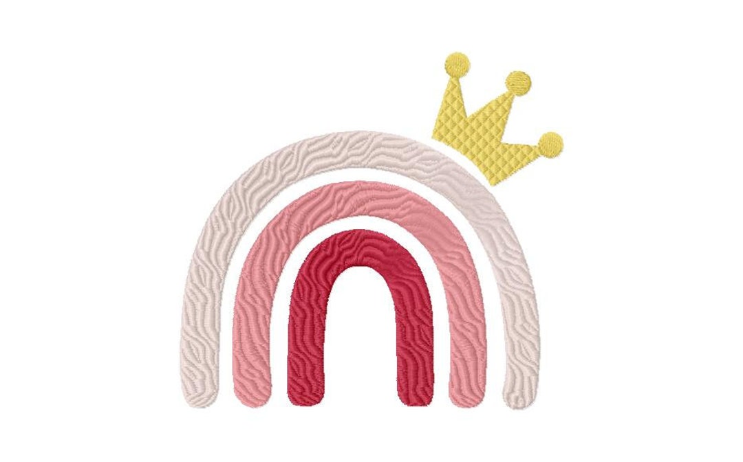 Rainbow Embroidery Design, Rainbow Embroidery, Princess Rainbow Machine ...