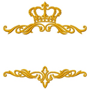 Emperor's Crown Vintage Monogram Frame - Machine Embroidery Design 5 ...