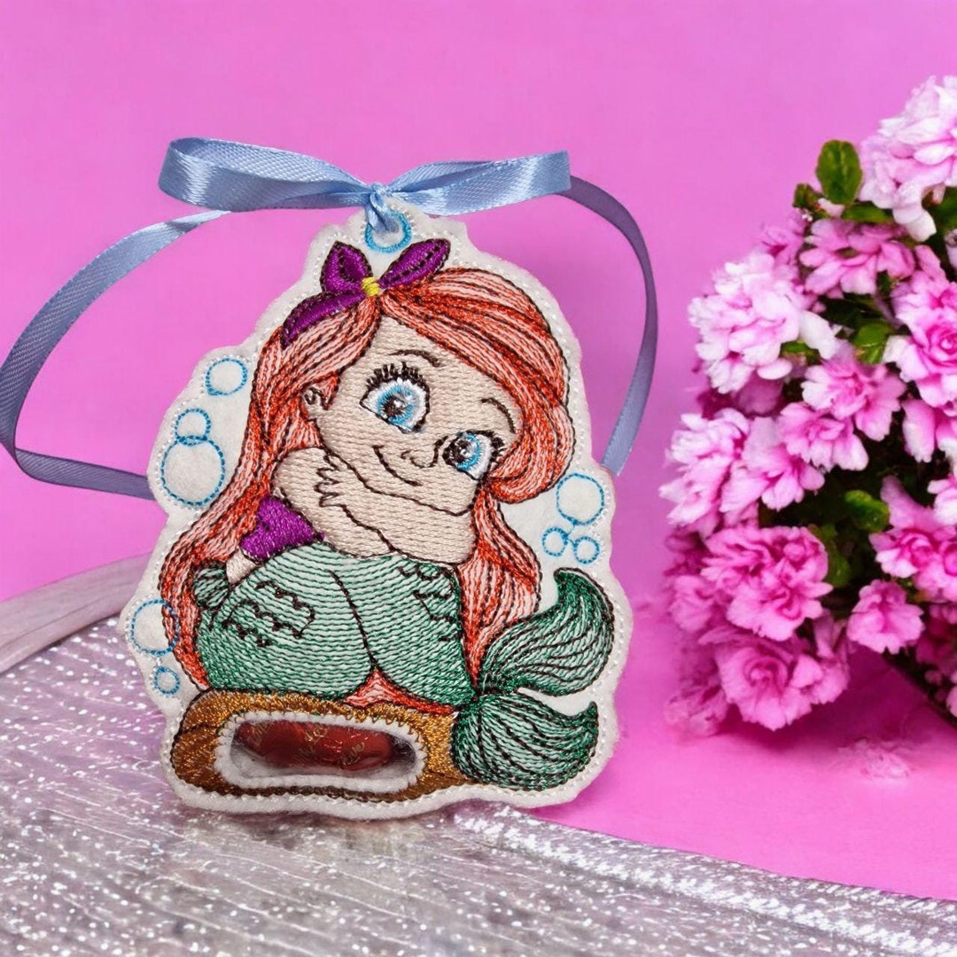 Little Mermaid - Machine Embroidery Design in Hoops, Little Mermaid ...