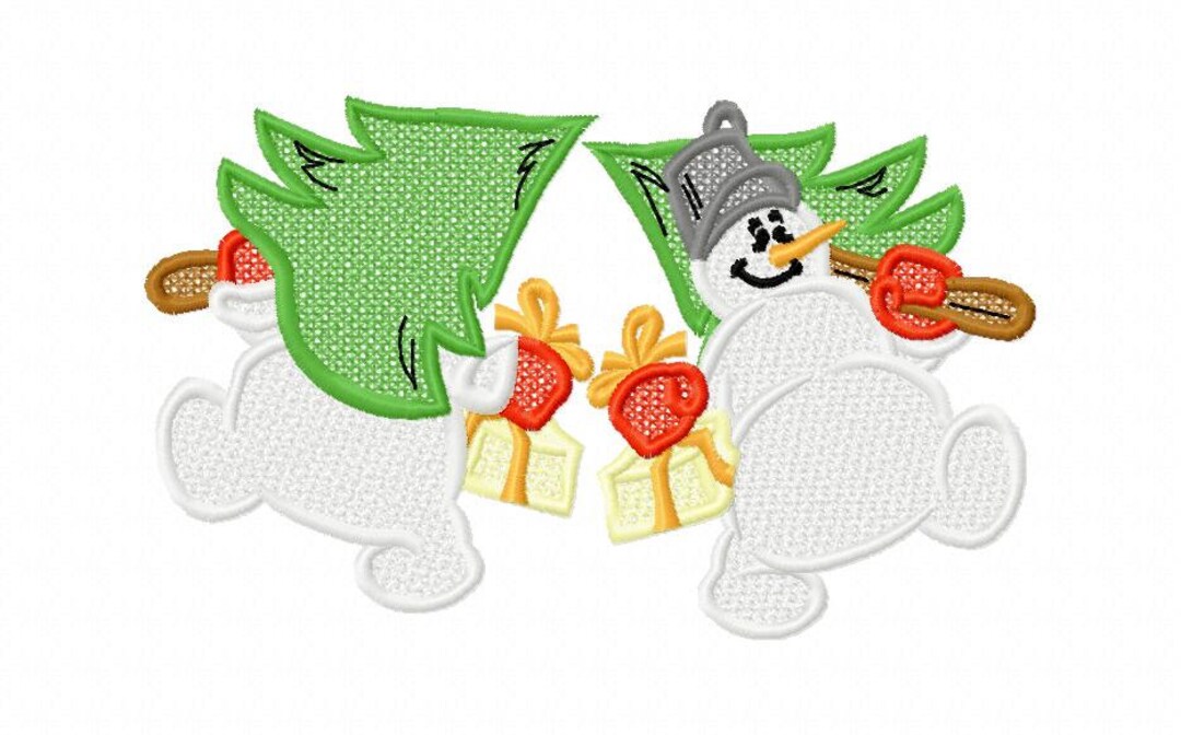 FSL Snowman, Christmas Embroidery, Snowman Embroidery File ...