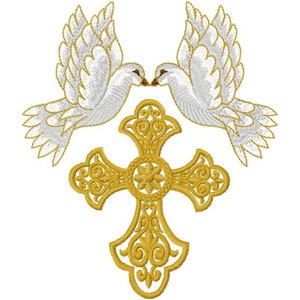 Cross With Doves Embroidery Design, Machine Embroidery Design Doves ...
