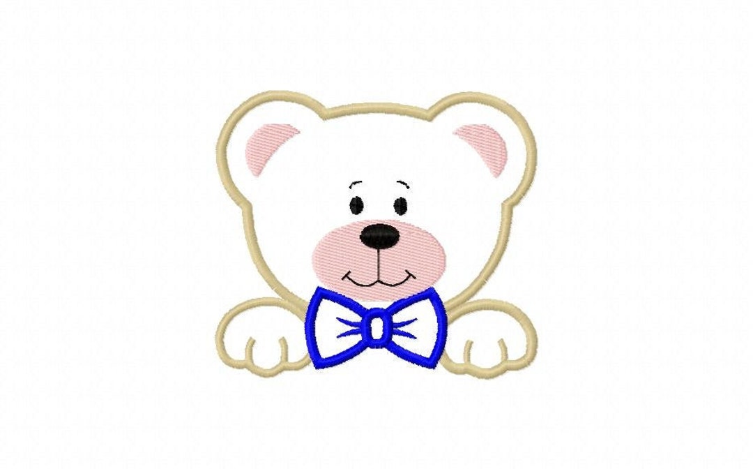Teddy Bear Embroidery Design - Bear Face Embroidery Design Machine ...