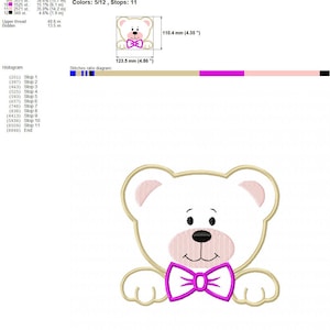 Teddy Bear Embroidery Design - Bear Face Embroidery Design Machine ...