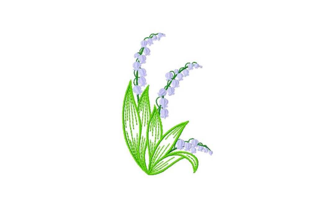 Lily of the Valley Embroidery Design, Floral Embroidery Design, Machine ...