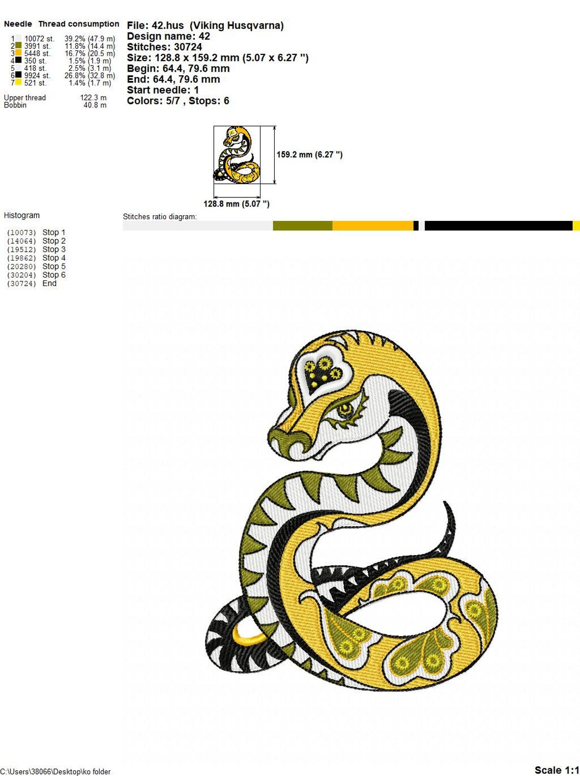 Python Embroidery Design Kind Snake Embroidery Designs - Etsy