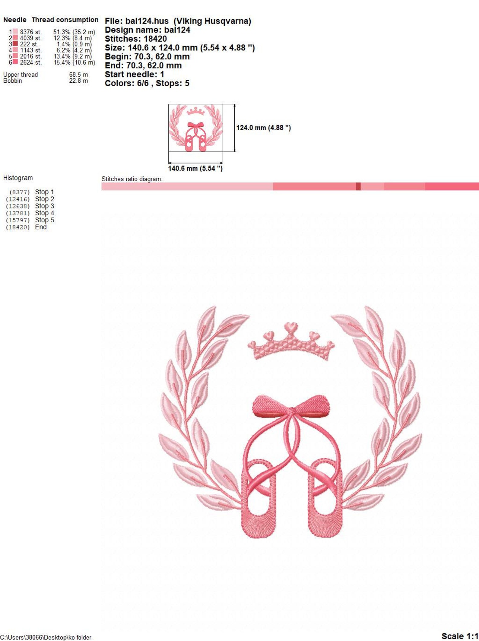Ballet Monogram Embroidery Design, Machine Embroidery Pointe Shoes ...