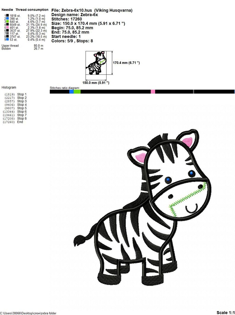 Zebra Embroidery Design Animal Embroidery Design Machine - Etsy