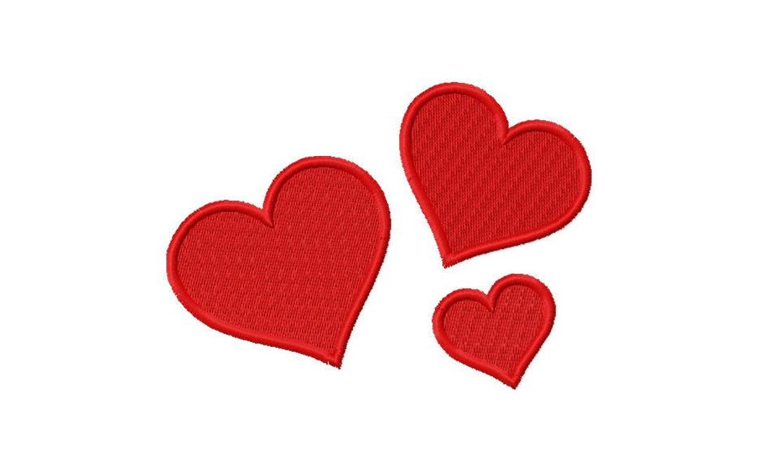 Heart Embroidery Design, Small Hearts Machine Embroidery, Mini Hearts ...