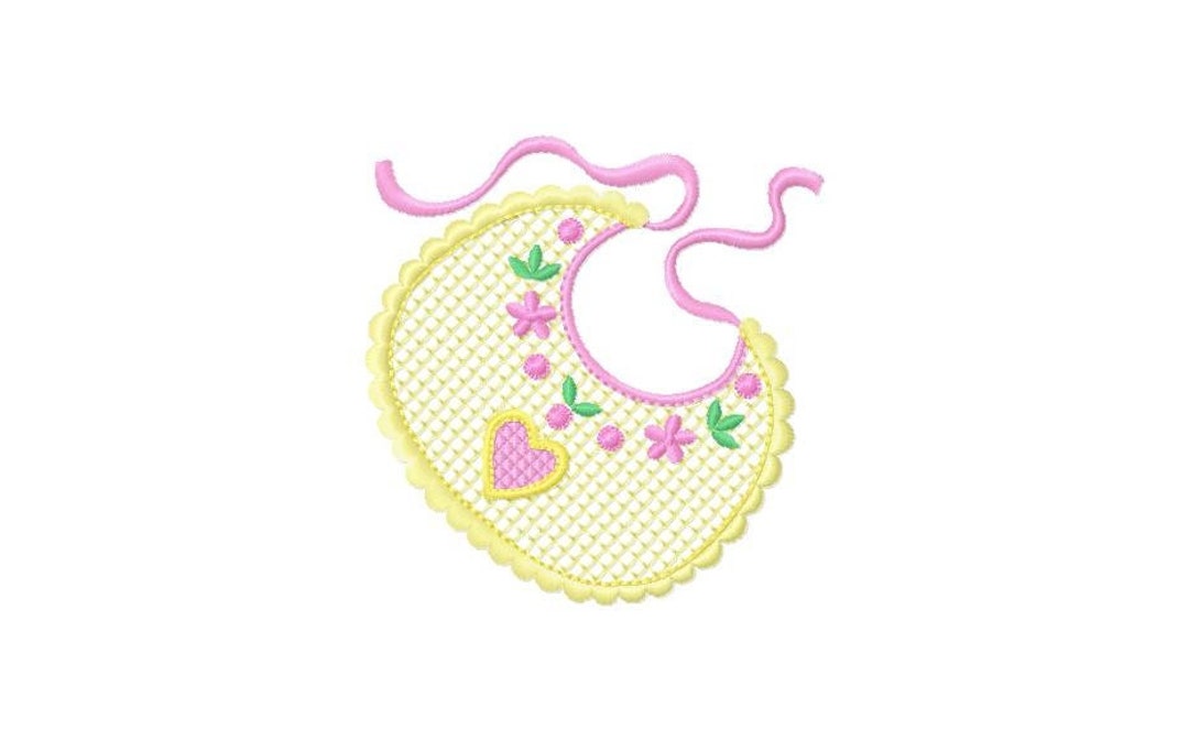 Baby Bib Embroidery Designs : ITH Machine Embroidery Design – JCDAT