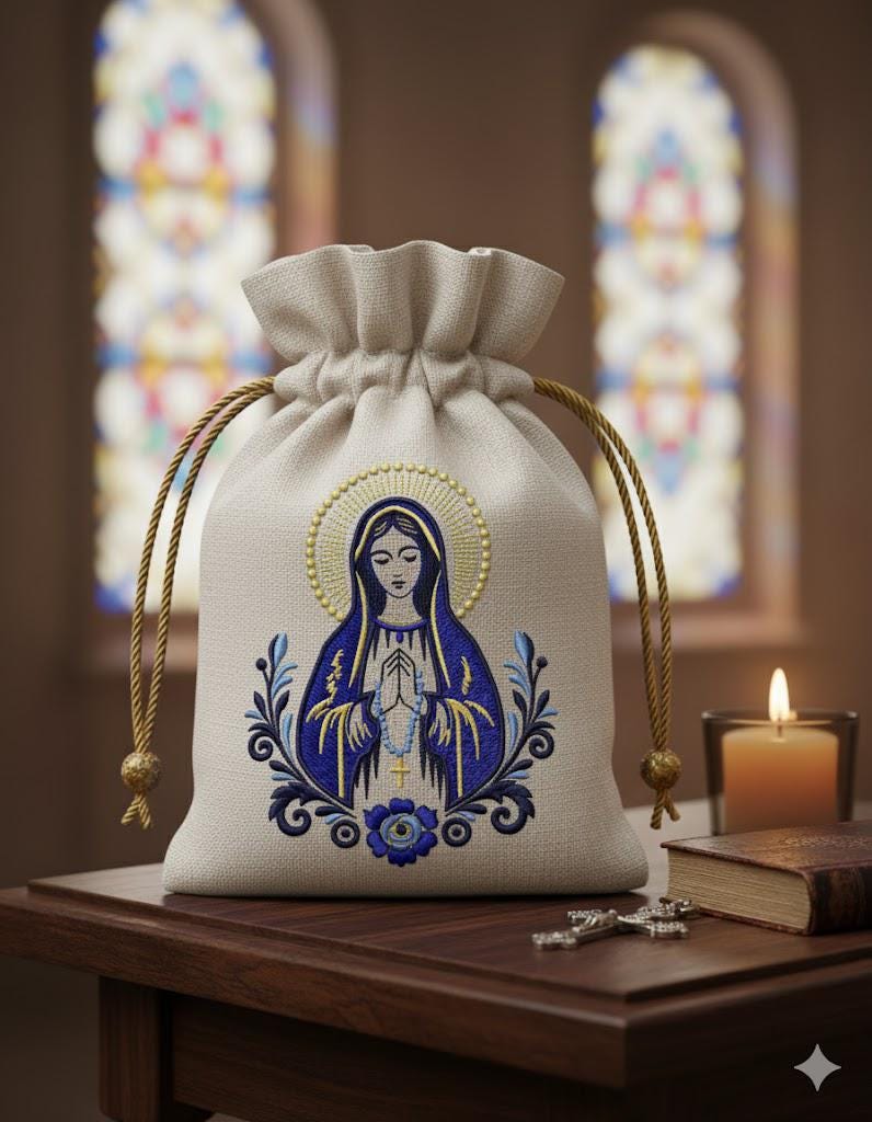 Virgin Mary Machine Embroidery Design | Holy Mother | Saint Mary With ...