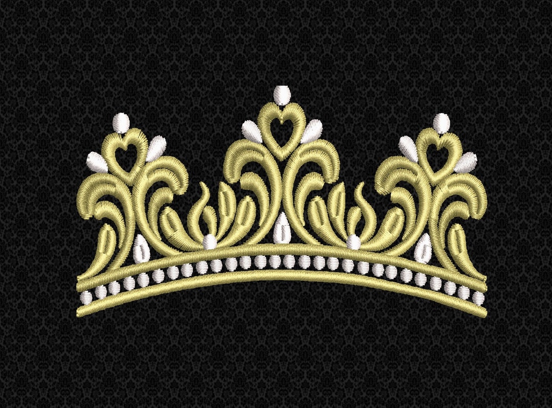Royal Crown Tiara, Mini Princess Crown -machine Embroidery Design ...