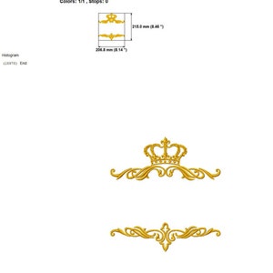 Emperor's Crown Vintage Monogram Frame - Machine Embroidery Design 5 ...
