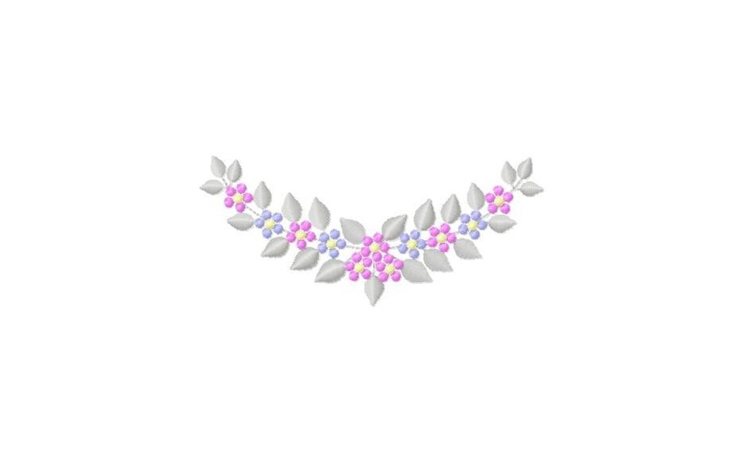 Flower Frame Embroidery Design, Flowers Intertwined Branch, Machine ...