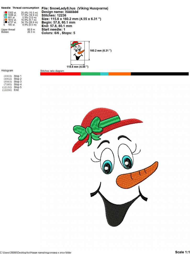 Snowman Faces Embroidery Design Set – Mr & Mrs Snowman With Carrot ...