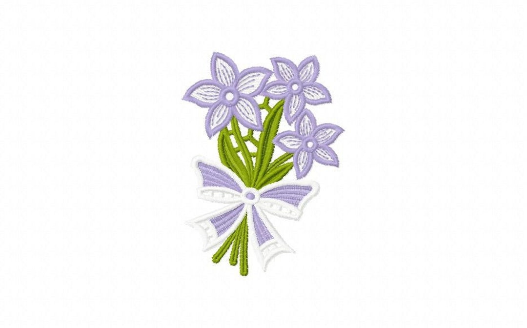 Violet Embroidery Design, FSL Flowers, Free Standing Lace Violet ...