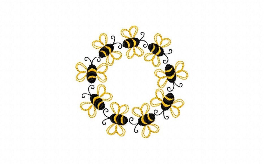 Bee Embroidery Design - Bee Embroidery Design, Machine Embroidery File ...