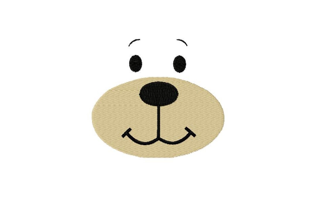 Teddy Bear Face Embroidery Design (digital Download) - Etsy