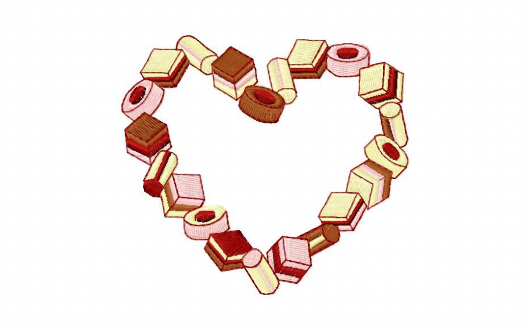 Candy Heart - Machine Embroidery, Candy Heart Design, Frame - Heart ...