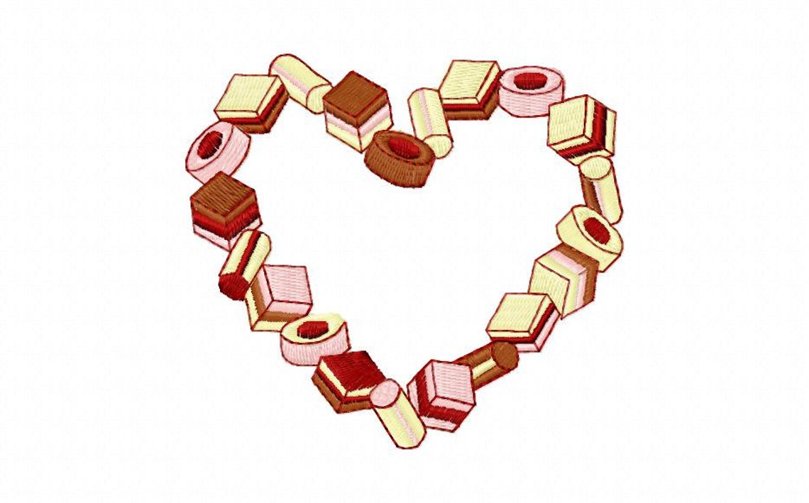 Candy Heart Machine Embroidery Candy Heart Design Frame - Etsy