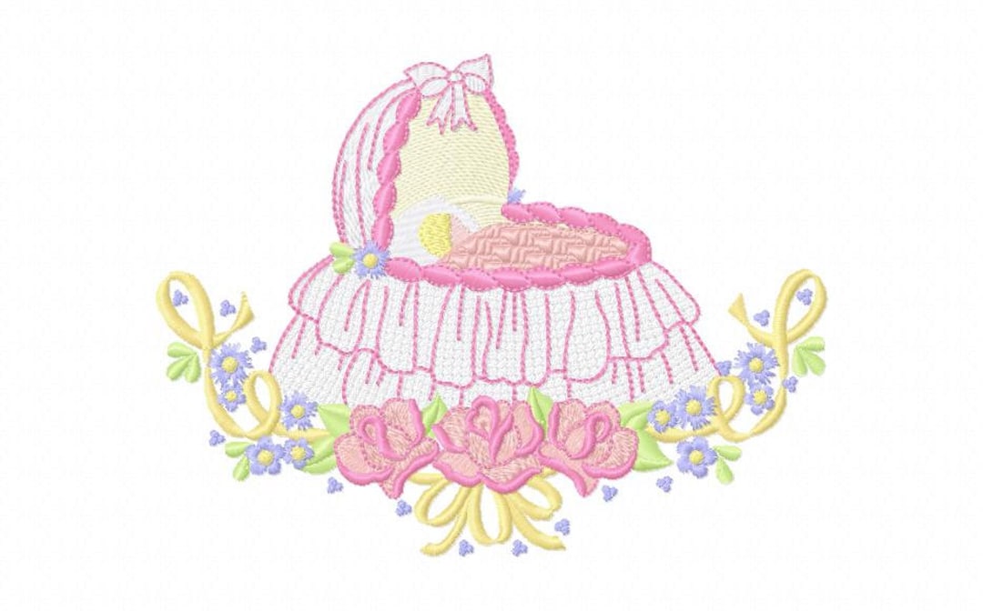 Sleeping Baby Embroidery Design - Baby Girl Embroidery Machine ...