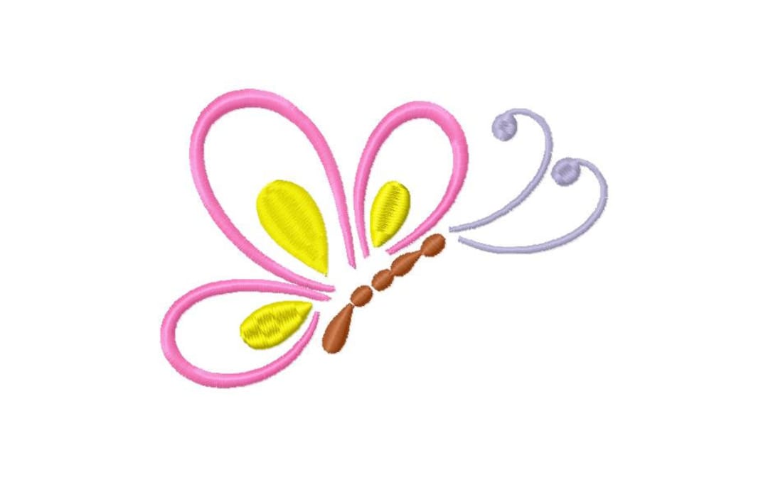 Butterfly Embroidery Design, Light Butterfly Machine Embroidery ...