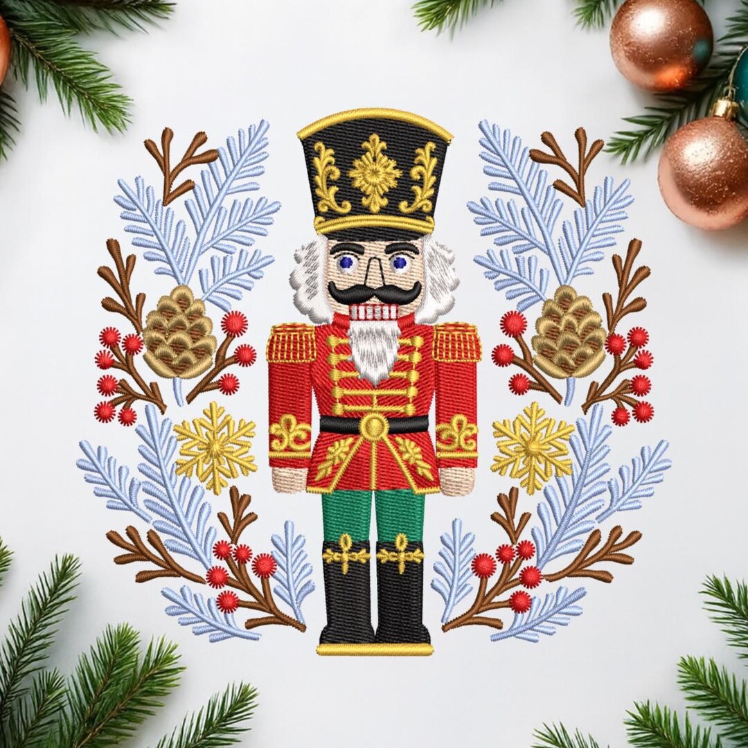 Nutcracker Christmas Machine Embroidery Design – Holiday Soldier With ...