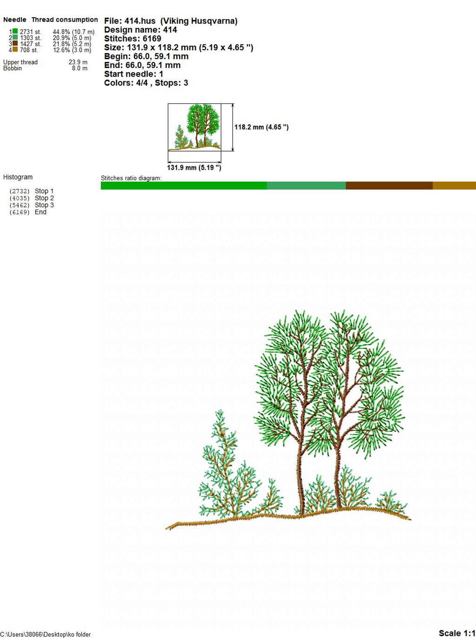 Pine, Tree Embroidery Design, Machine Embroidery Trees, Forest Glade ...