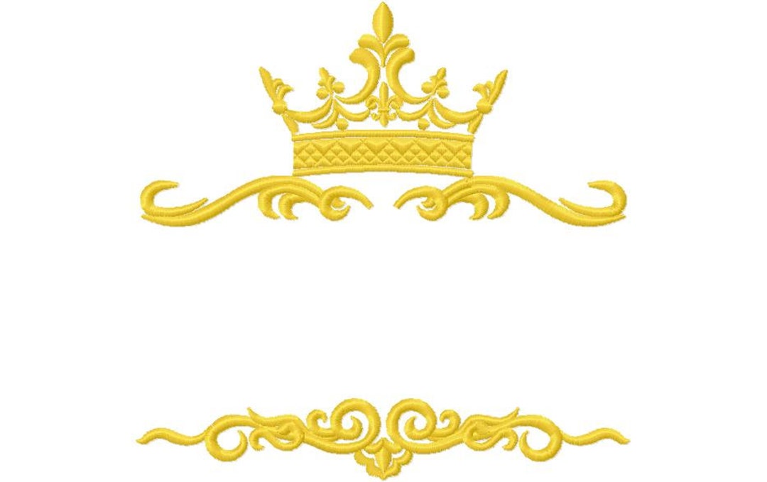 Crown Monogram Frame - Machine Embroidery Design, Royal Monogram Frame ...